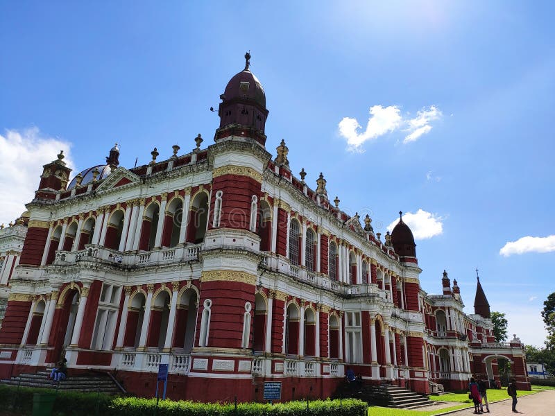 Red Colored ROYAL Palace of Encient India Under the Shining Sun with ...