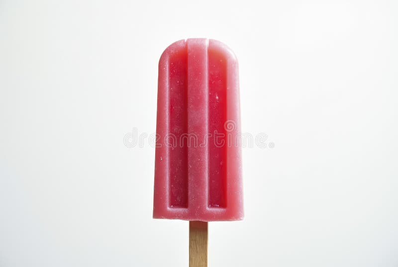 A Red-colored Popsicle on a Stick, Isolated on a White Background, AI ...