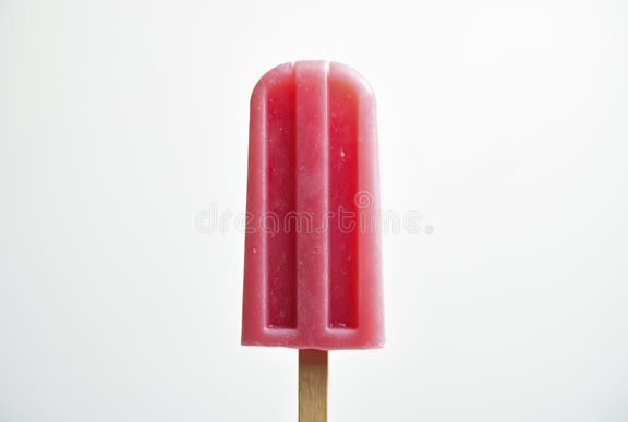 A Red-colored Popsicle on a Stick, Isolated on a White Background, AI ...