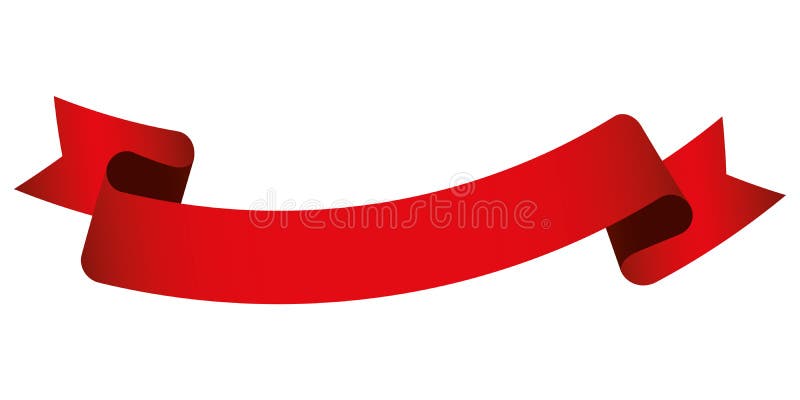 Red Colored Ribbon Banner Label Stock Vector - Illustration of sign ...