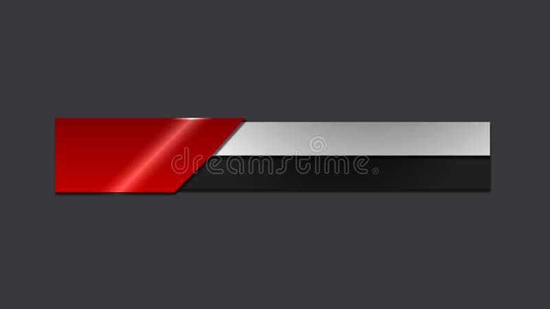 Red-colored Shiny Metallic Lower Third for News Channels. Stock ...