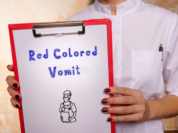 Red Colored Vomit Phrase on the Page Stock Photo - Image of tablet ...