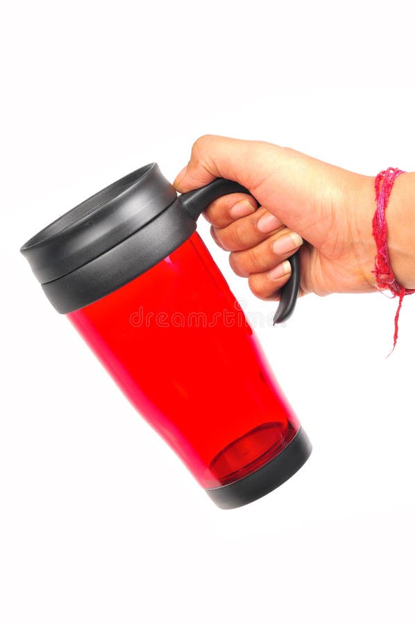 Red colored water jug stock photo. Image of handle, studio - 10292876