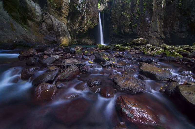 A Red Colored Waterfalls stock photo. Image of magnesium - 64501812