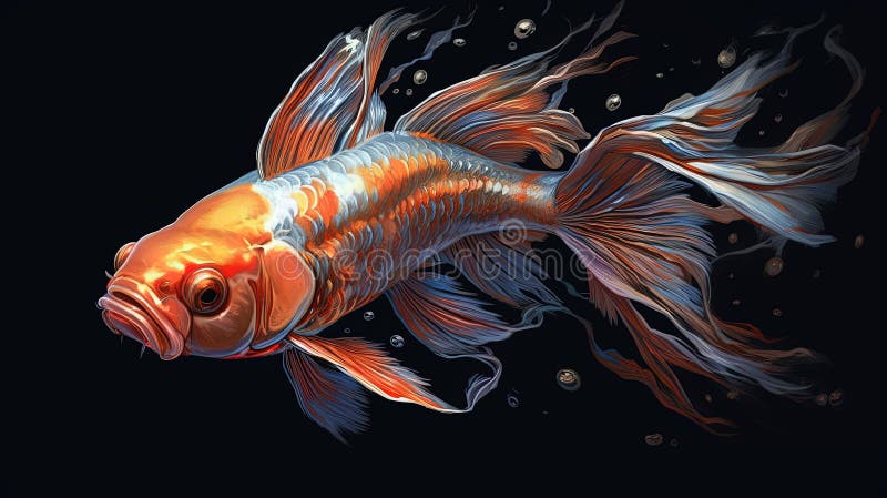 Red Colorful Fish "Koi Fish Illustration Photo Stock Illustration ...