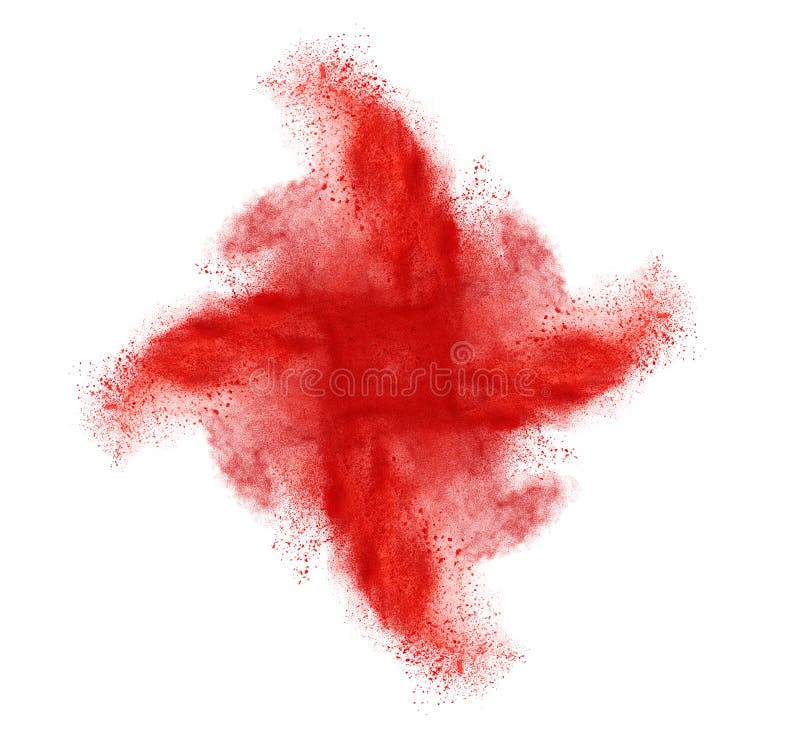 Red Colorful Powder Splash on White Background Stock Photo - Image of ...