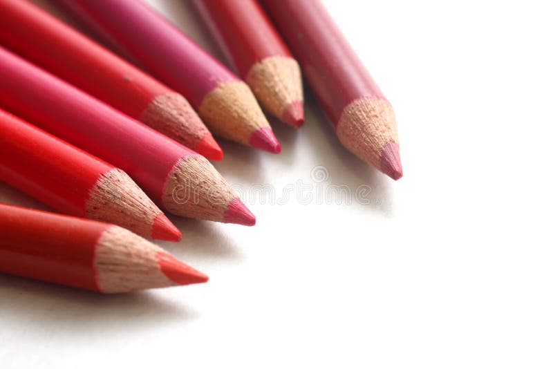Red Coloring Pencils stock image. Image of markers, pink - 6408275