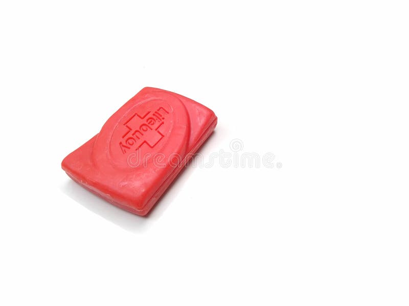 Red Colour Bath Soap Isolated on White Background Stock Image - Image ...