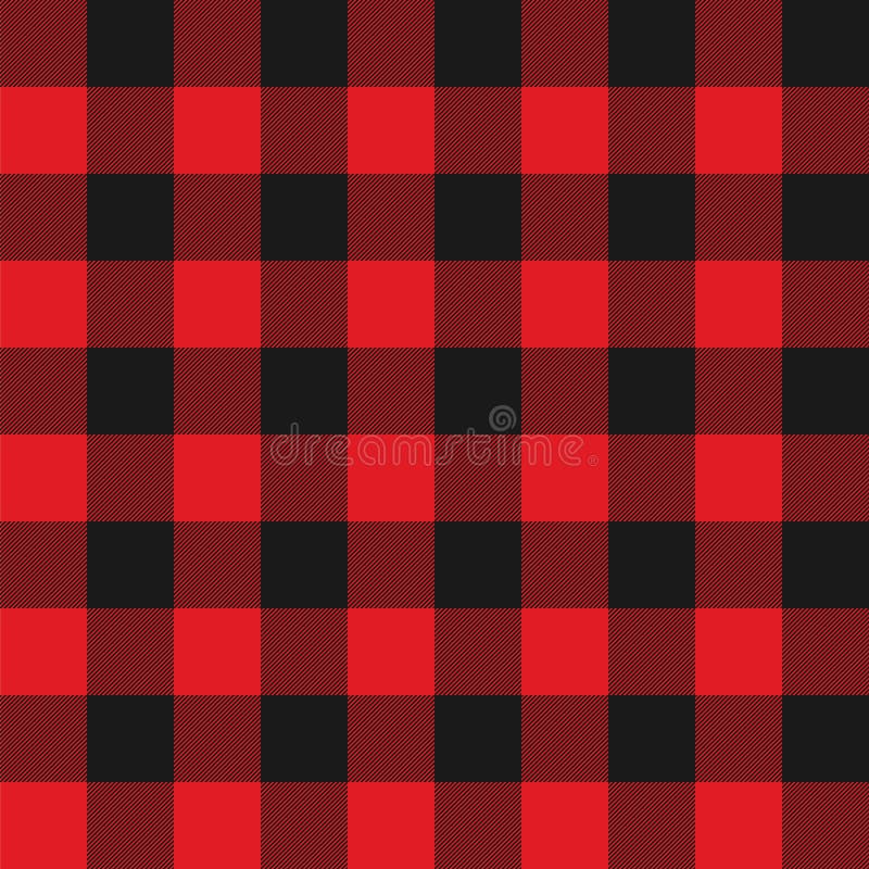 Red Colour Lumberjack Plaid Pattern, Vector Illustration Stock Vector ...