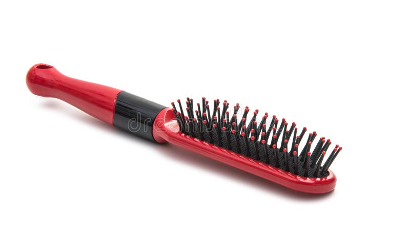 Red comb isolated stock photo. Image of handle, accessory - 105709786
