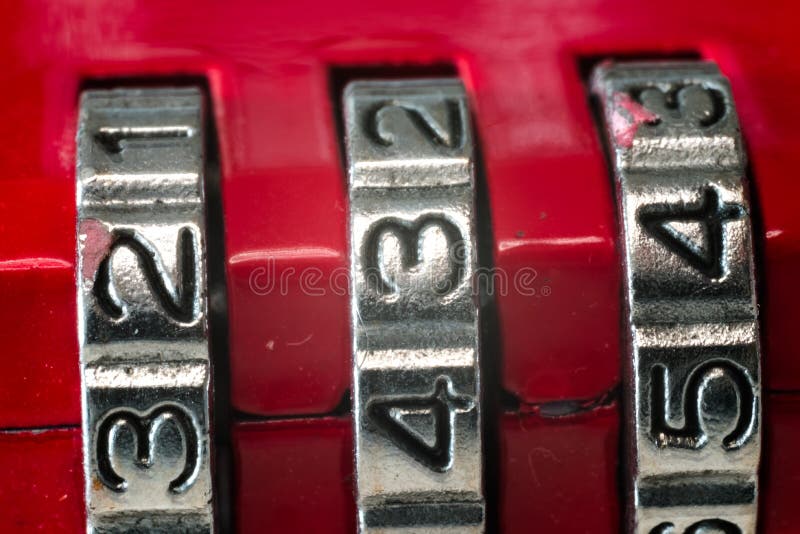 Red combination lock stock image. Image of macro, code - 80822283