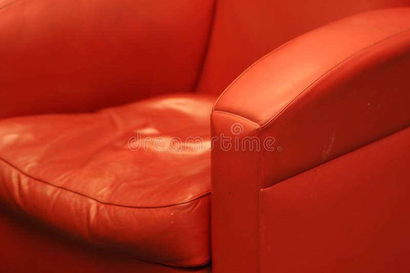 Red Comfortable Leather Chair Stock Image - Image of chair, design: 12759