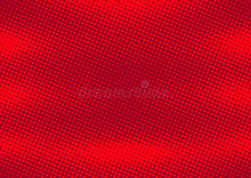 Red Comic Book Pop Art Background with Halftone Effect, Dotted Backdrop ...