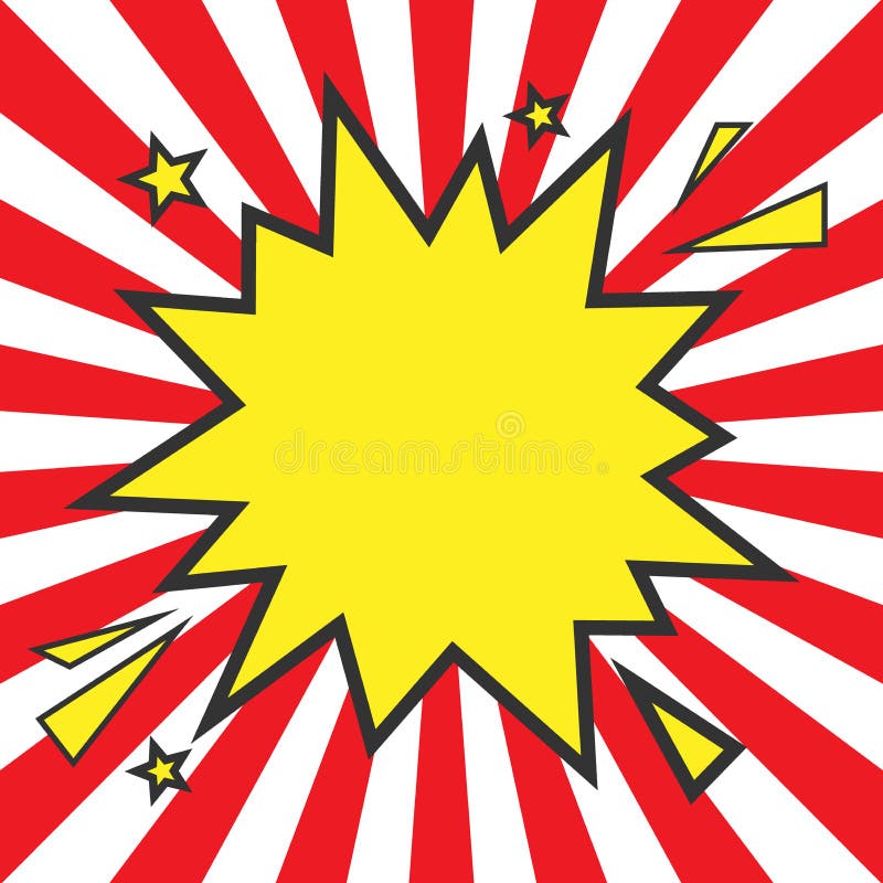 Red Comic Speech Bubble, Cartoon Text Box Stock Illustration ...