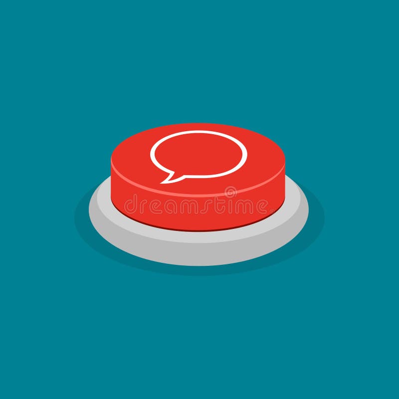 Red Comment Button. the Concept of Giving Opinions. Vector Illustration ...