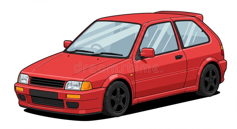 Hatchback Car Simple Illustration Vector Design Stock Vector ...