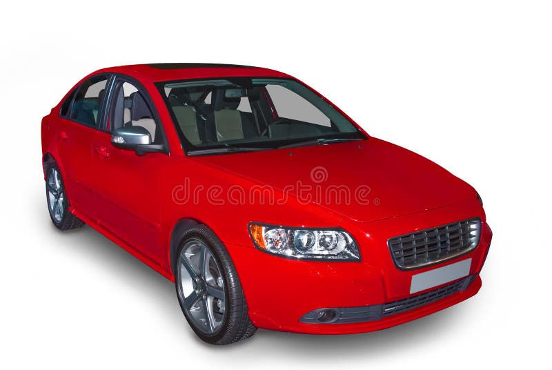 Red Compact Hybrid stock image. Image of auto, economy - 7918149