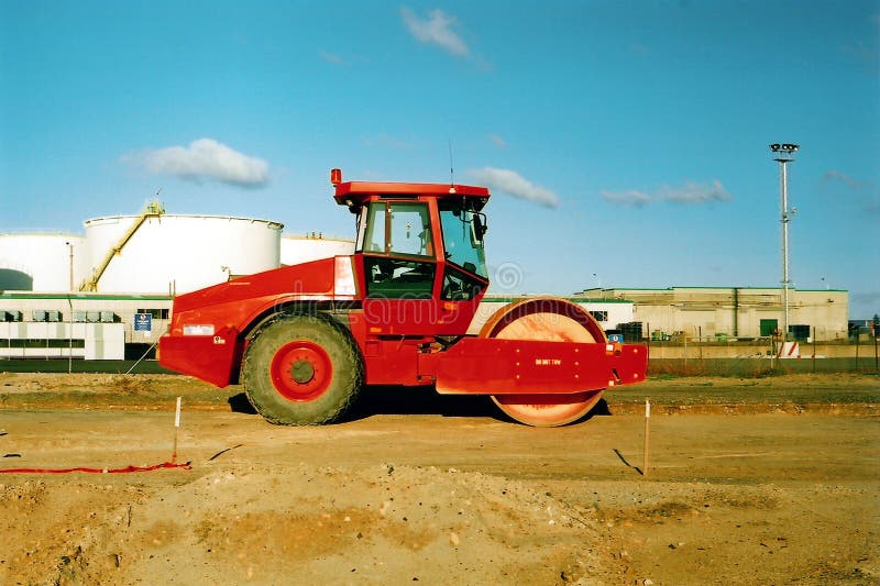 Red Compactor stock photo. Image of chemical, docking, site - 231878