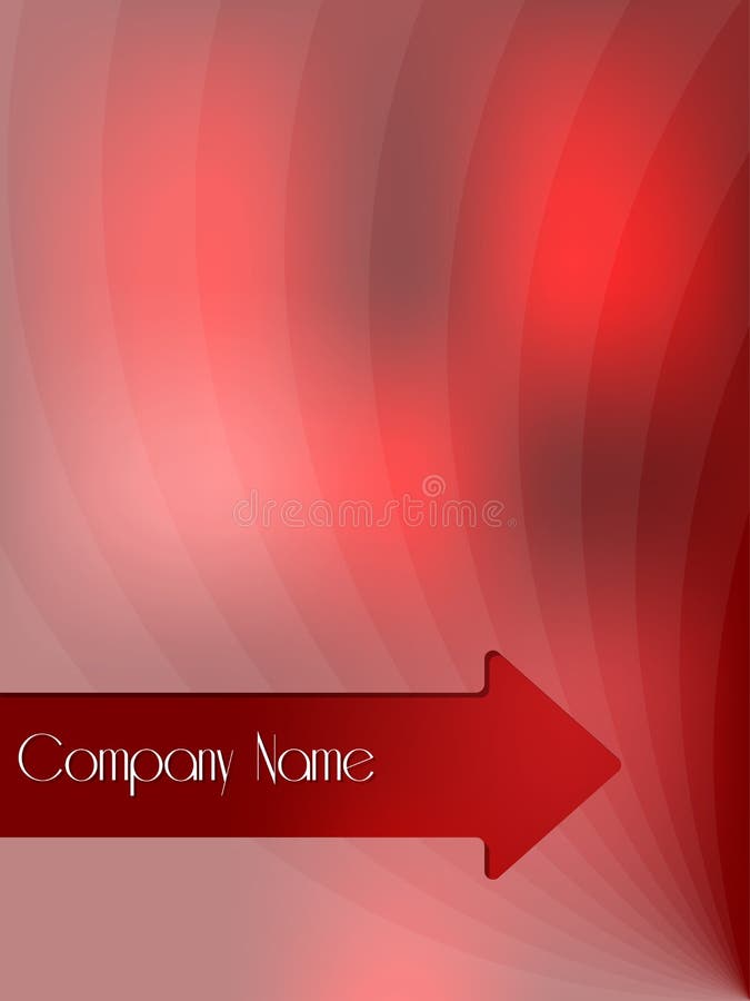 Red Company Brochure Design with Light Waves Stock Illustration ...