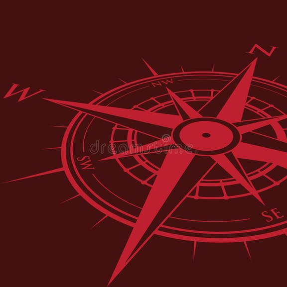 Red compass background stock vector. Illustration of concept - 49780970