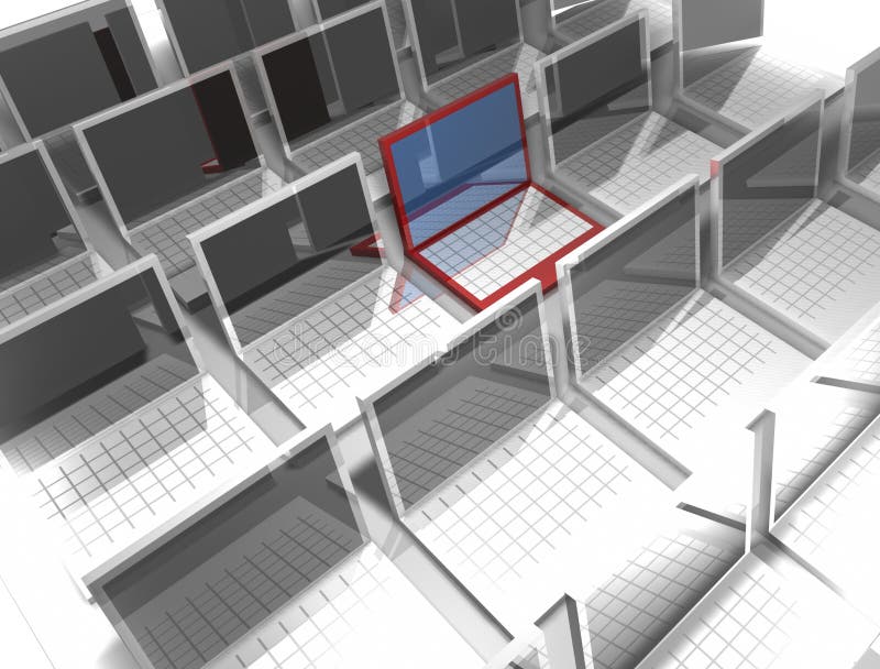 Red computer stock illustration. Illustration of computer - 2192288