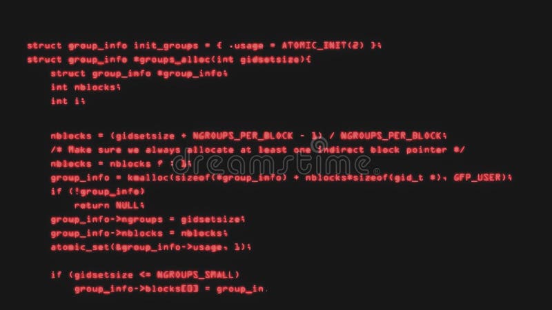 Red Computer Code - Red Hacker Text Code on Screen Stock Illustration ...