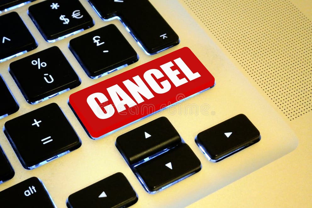 Cancel key stock image. Image of laptop, lost, influencer - 282554261
