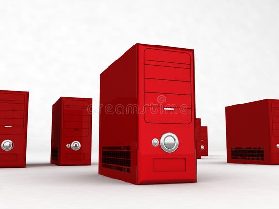 Red computers stock illustration. Illustration of arrows - 8871252