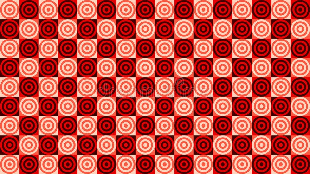 Red Concentric Circles Pattern Vector Graphic Stock Vector ...