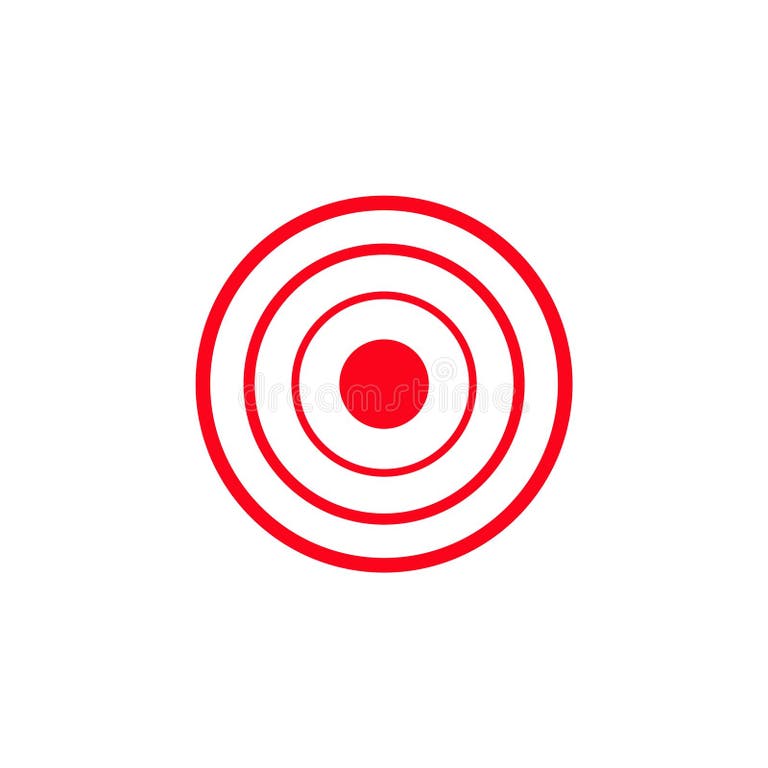 Red Concentric Circles Symbolizing Target or Markeating Focus Stock ...