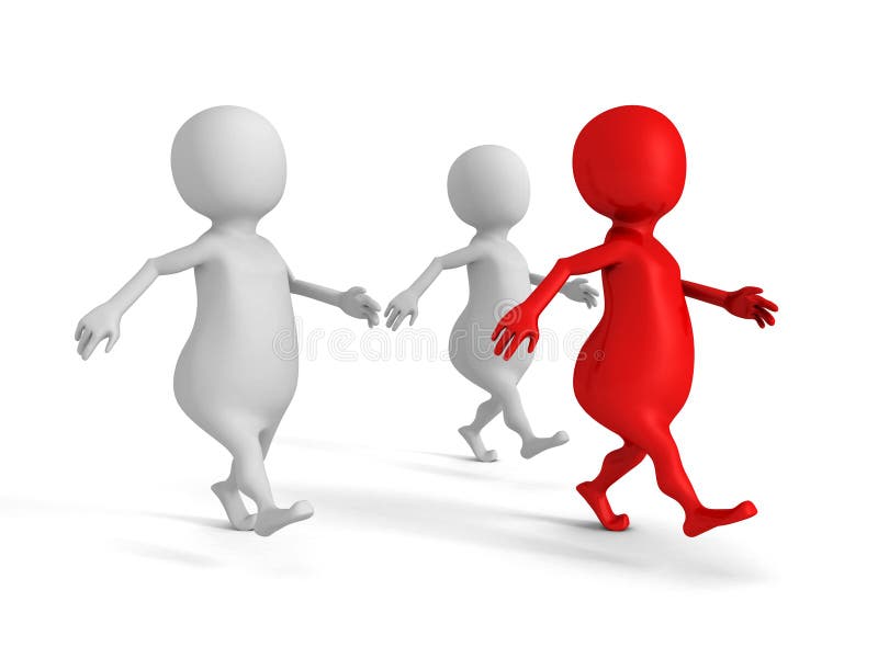 Team walk stock illustration. Illustration of blind, bigots - 6784756