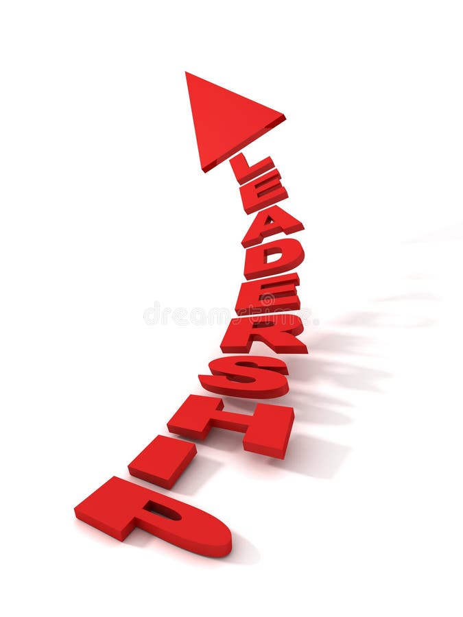 Leadership Concept With Red Domino Leader Of Team Stock Illustration ...