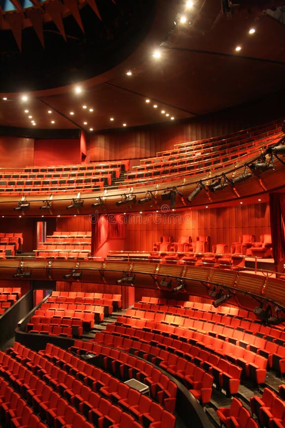Red concert hall stock image. Image of fabric, formal - 5798805