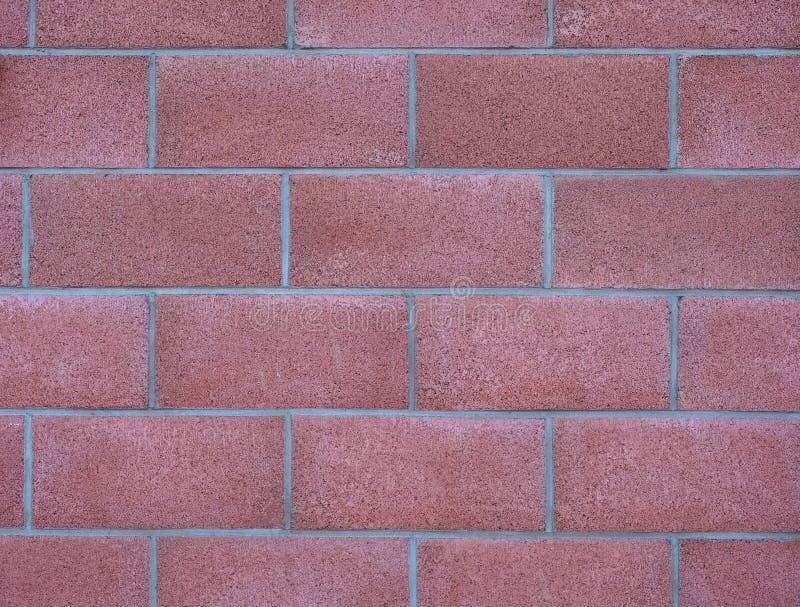 Red Concrete Block Wall Background Stock Image - Image of space ...