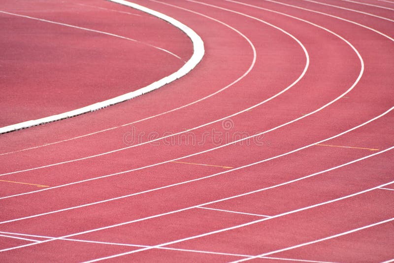 Red Concrete Road Running Track Stock Photo - Image of background ...