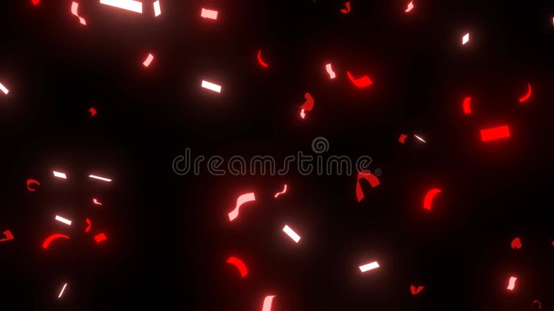 Red Confetti on Black Background. Stock Video - Video of popper ...