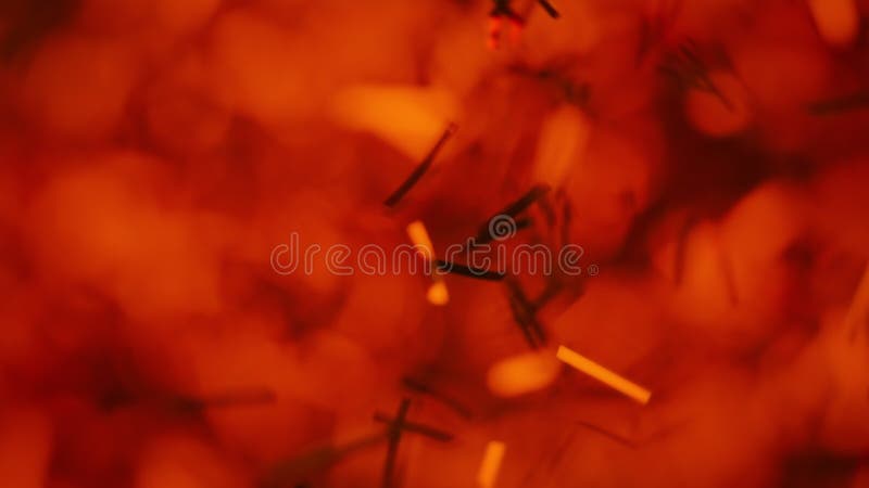 Red Confetti Particles Exploding in Slow Motion. Abstract Bokeh Background Stock Footage - Video ...
