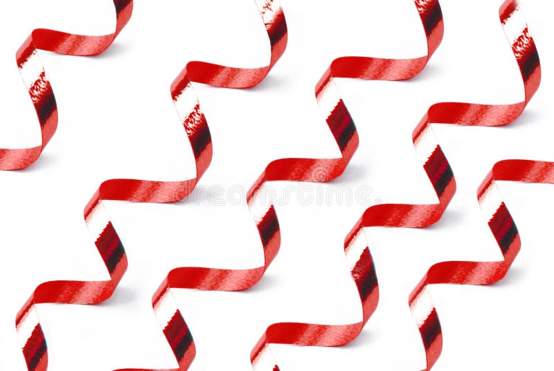 Red Confetti Ribbon Serpentine Set Stock Vector - Illustration of ...