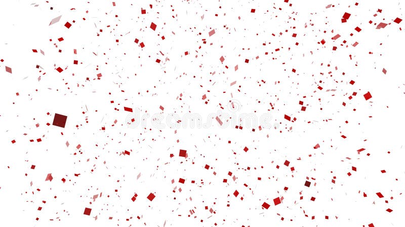 Red Confetti on White Background Stock Illustration - Illustration of ...