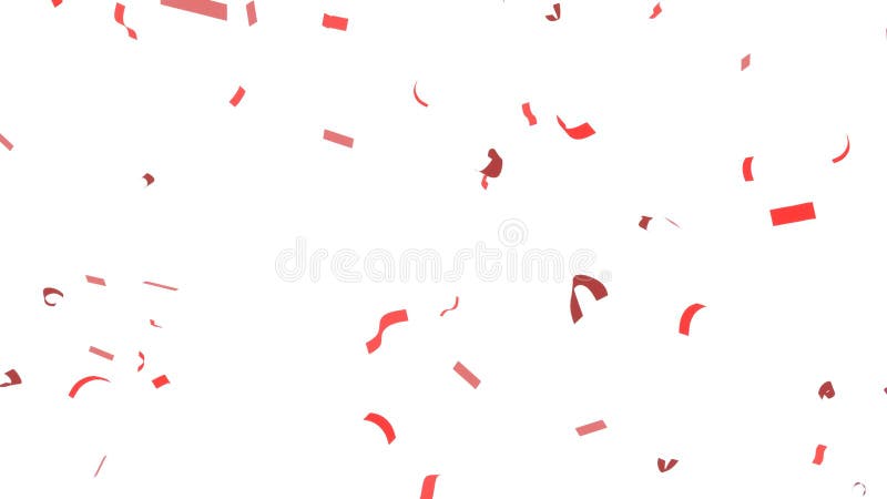 Red Confetti on White Background. Stock Video - Video of year, popper ...