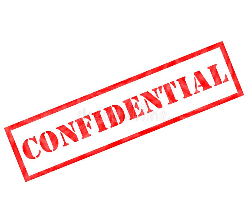 Confidential on Red Rubber Stamp. Stock Image - Image of stamp ...