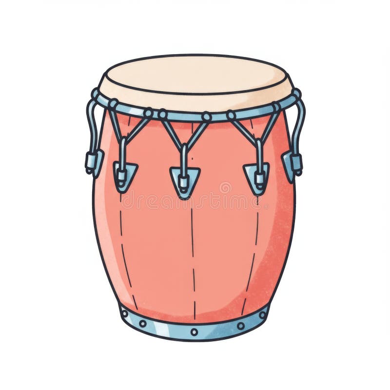Red Conga Drum Illustration Stock Illustration - Illustration of rhythm ...