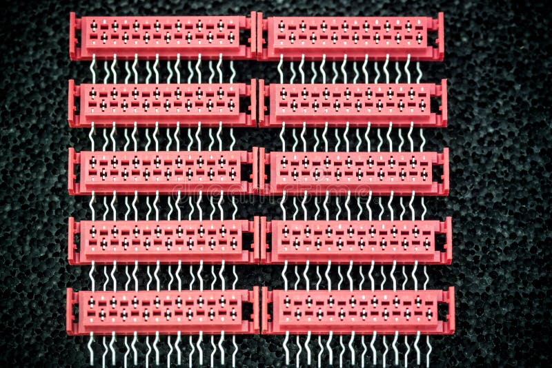 Red connectors stock image. Image of computer, electric - 42992185