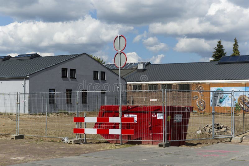 Red Construction Debris in Beautiful Chaos Stock Image - Image of ...