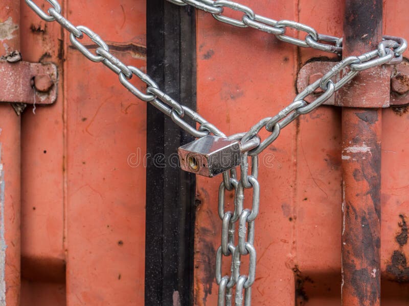 Container locked stock photo. Image of import, carrying - 33767858