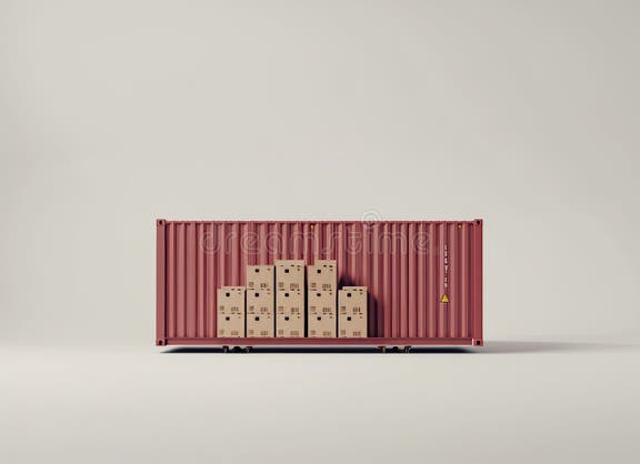 In a Red Container are Carton Boxes or Cardboard Boxes Used for ...