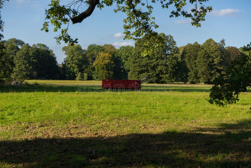 Red Container in the Nature Stock Image - Image of autumn, landmark ...