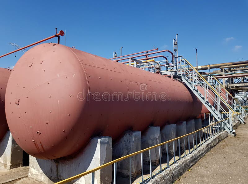 The Red Container for the Storage of Flammable Liquids Stock Image ...