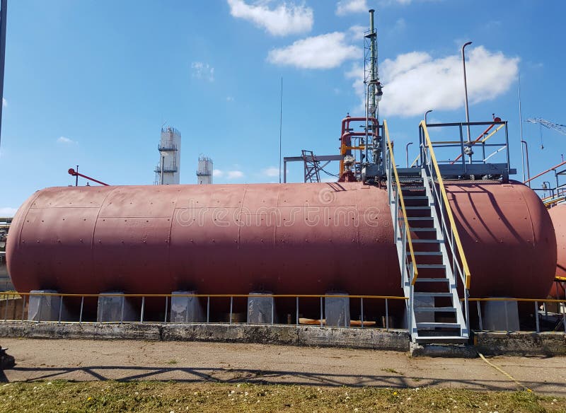 The Red Container for the Storage of Flammable Liquids Stock Image ...
