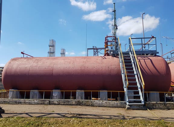 The Red Container for the Storage of Flammable Liquids Stock Image ...